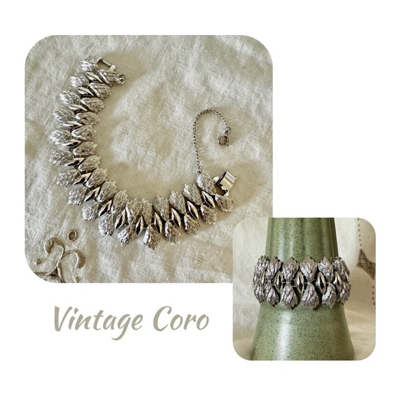 Coro | Jewelry | Vintage 95s Coro Silver Link Bracelet | Poshmark